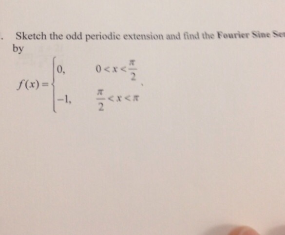 Solved Sketch the odd periodic extension and find the | Chegg.com