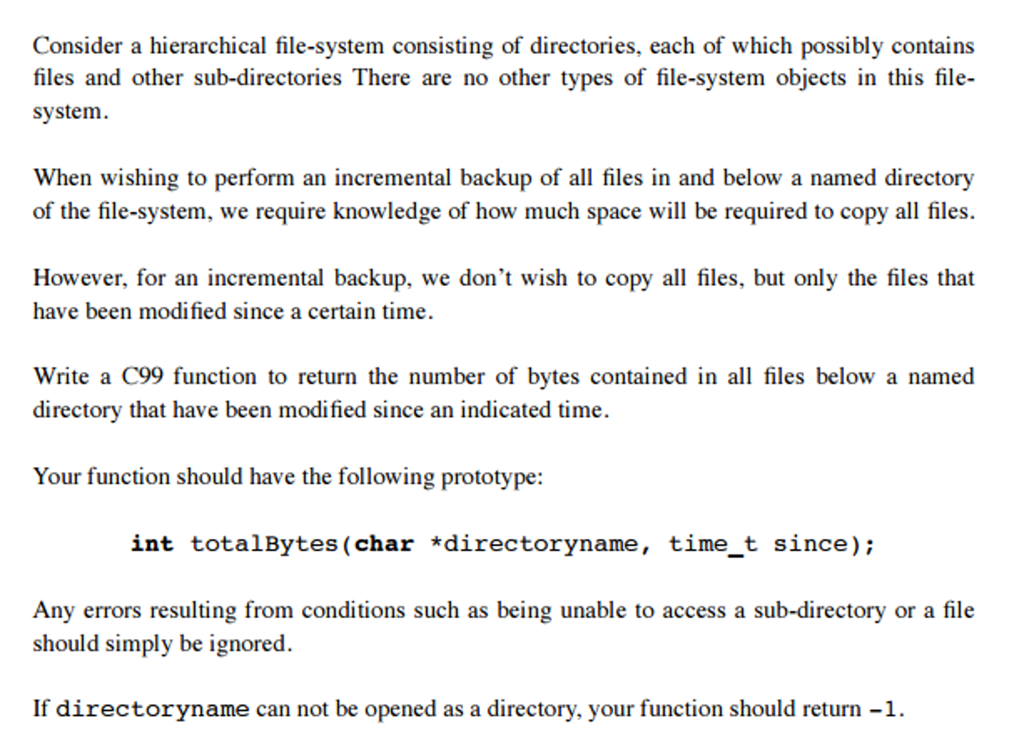 Consider a hierarchical file-system consisting of | Chegg.com