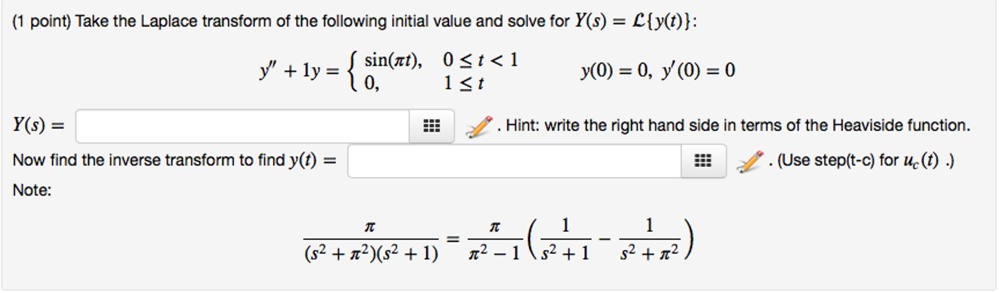 Solved Take the Laplace transform of the following initial | Chegg.com
