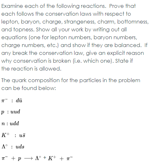 Solved Examine each of the following reactions. Prove that | Chegg.com