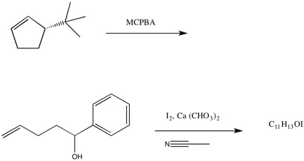 Solved OH MCPBA I2, Ca (CHO | Chegg.com