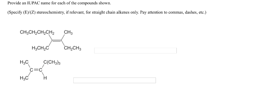 Solved Provide an IUPAC name for each of the compounds shown | Chegg.com