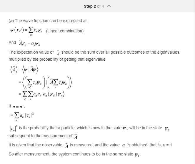 Solved sequential measurements. An operator representing | Chegg.com