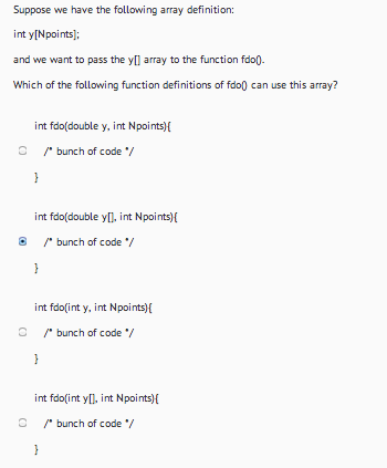 Solved Suppose we have the following array definition: int | Chegg.com