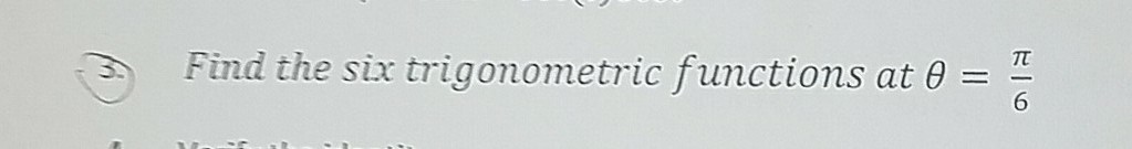 Solved Find the six trigonometric functions at θ=- | Chegg.com