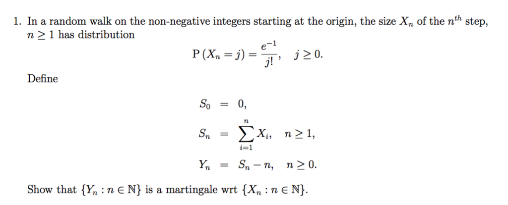 Solved 1. In a random walk on the non-negative integers | Chegg.com