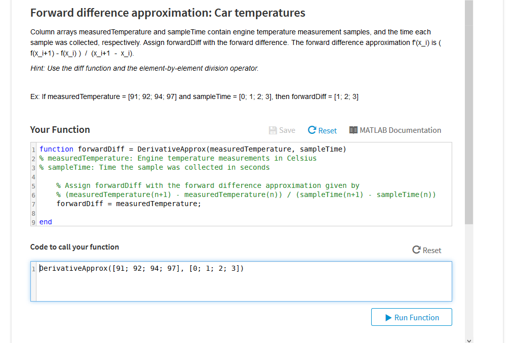 Solved Forward difference approximation: Car temperatures | Chegg.com