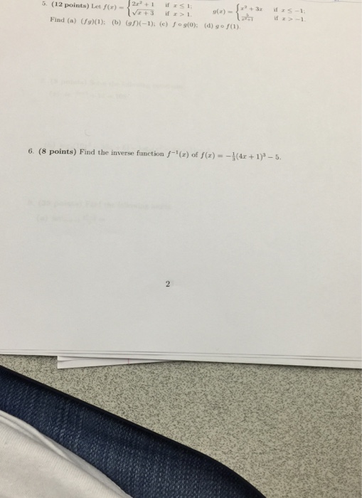 Solved Find the inverse function f^-1(x) of f(x) = -l/3(4x | Chegg.com