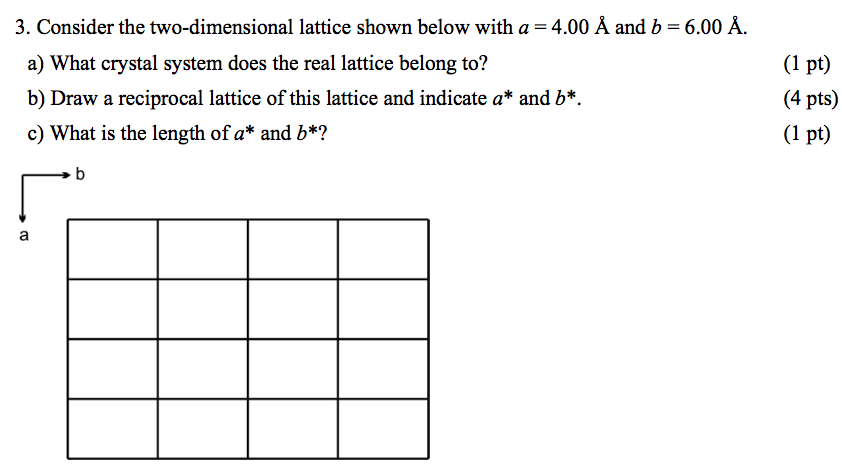 Solved 3. Consider the two-dimensional lattice shown below | Chegg.com