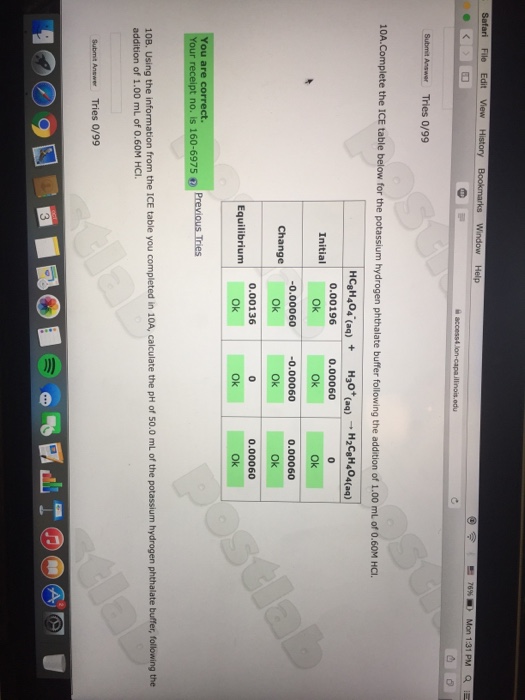 Solved Complete the ICE table below for the potassium | Chegg.com