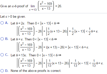 Solved Give an epsilon-delta proof of lim_x rightarrow | Chegg.com