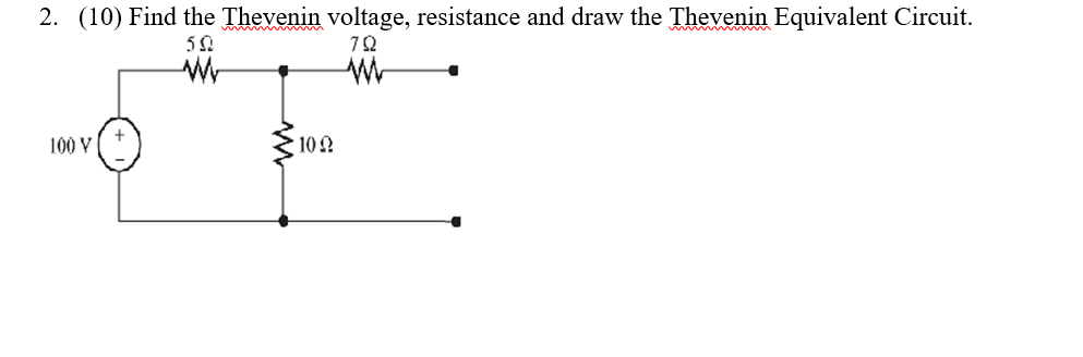 Solved Find the Thevenin voltage, resistance and draw the | Chegg.com
