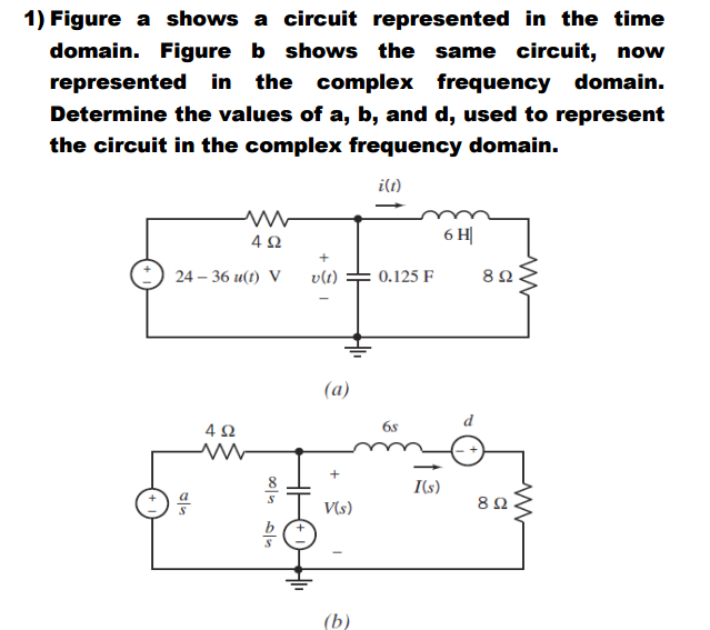 Solved Figure a shows a circuit represented in the time | Chegg.com