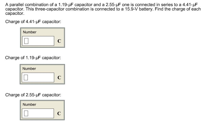 Solved This three-capacitor combination is connected to a | Chegg.com