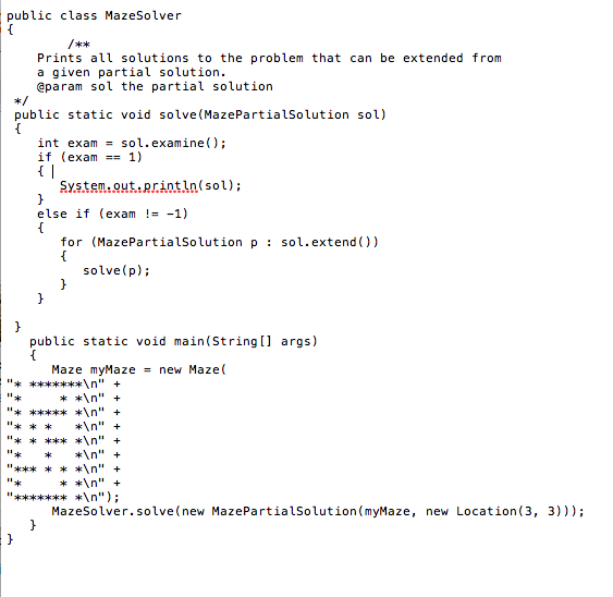 Maze class in Java. Other three classes and | Chegg.com