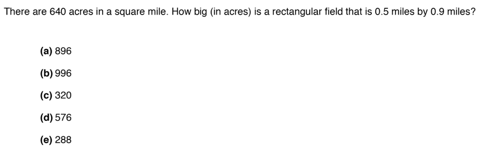 Solved There are 640 acres in a square mile. How big (in | Chegg.com