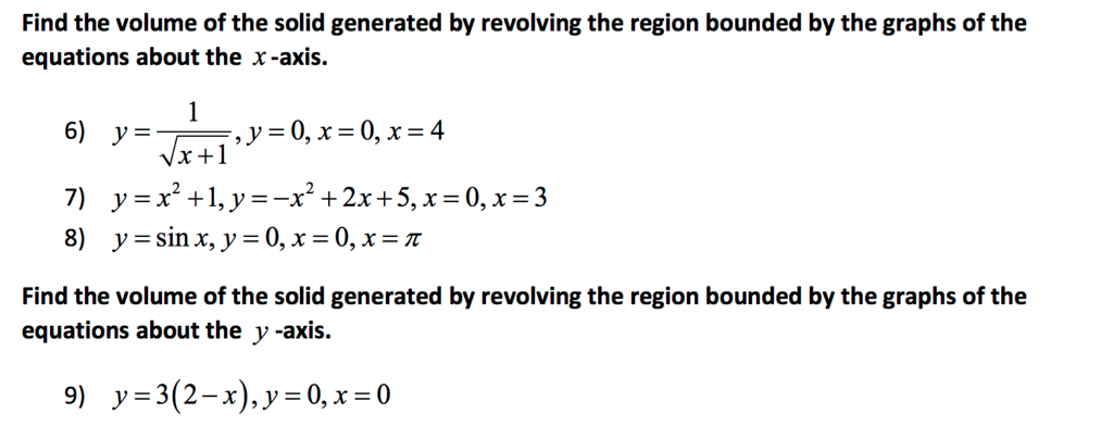 Solved Find the volume of the solid generated by revolving | Chegg.com