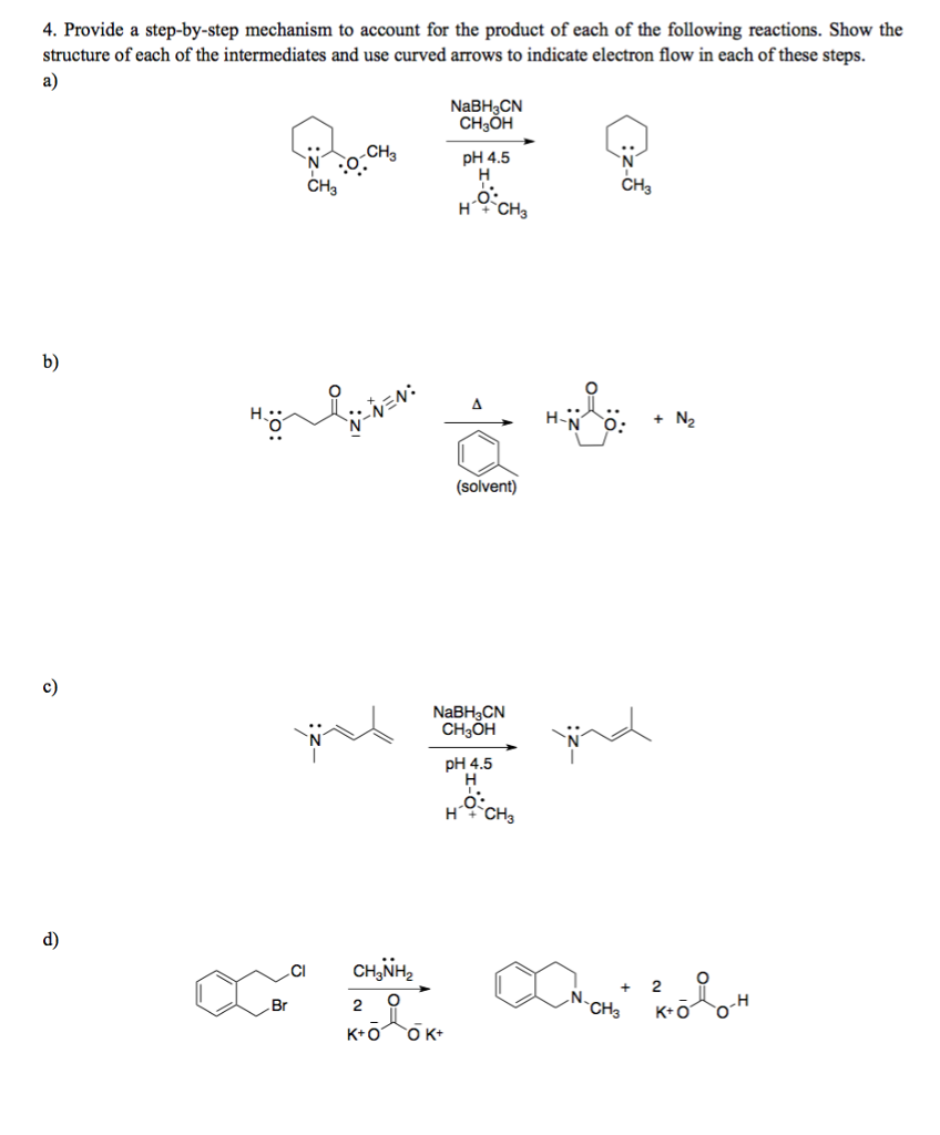 Solved 4. Provide a step-by-step mechanism to account for | Chegg.com