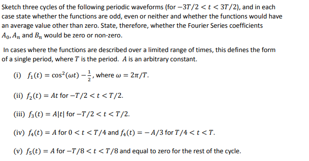 Solved Sketch three cycles of the following periodic | Chegg.com