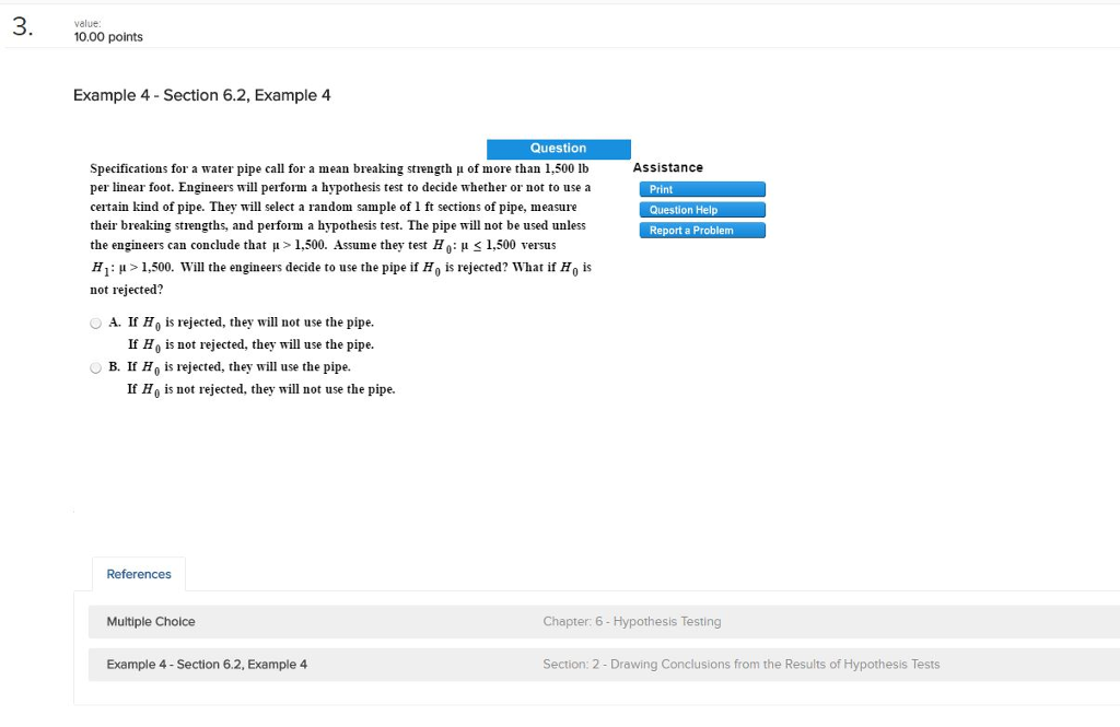 Solved Specifications for a water pipe call for a mean | Chegg.com