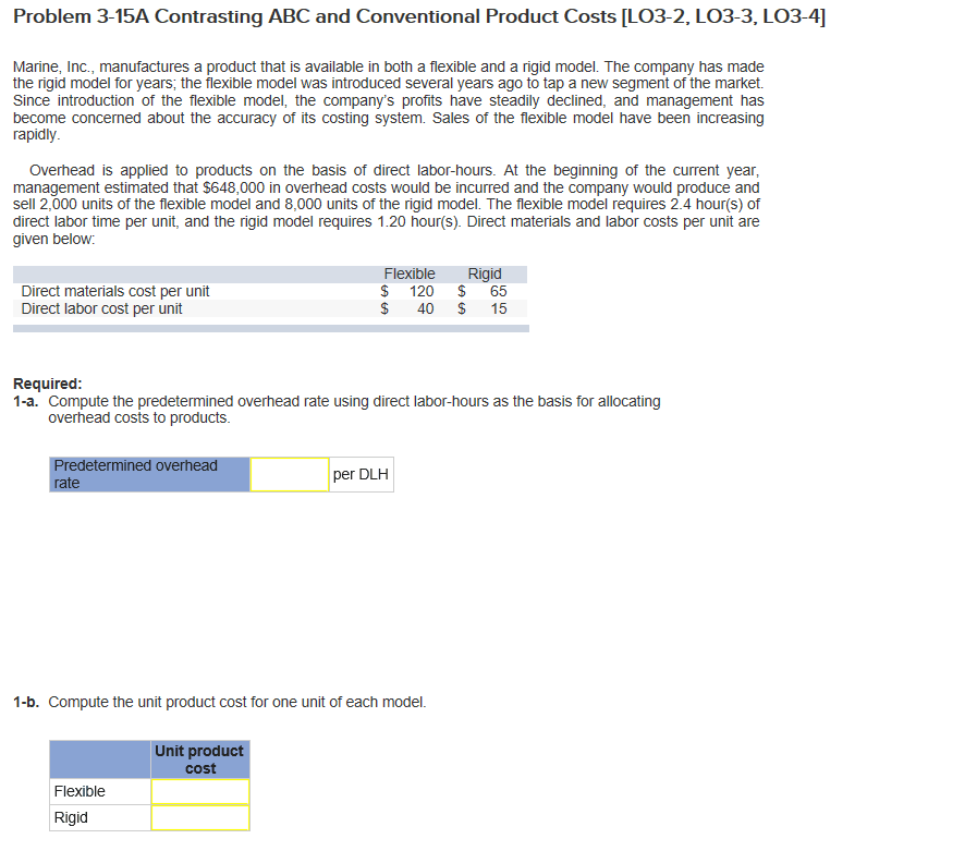 Solved Problem 3-15A Contrasting ABC and Conventional | Chegg.com