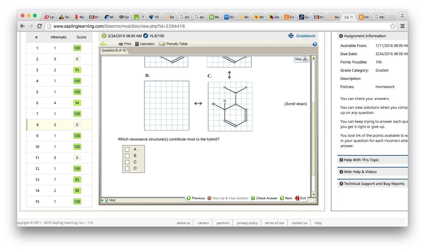 Solved Four major resonance structures are possible for the | Chegg.com
