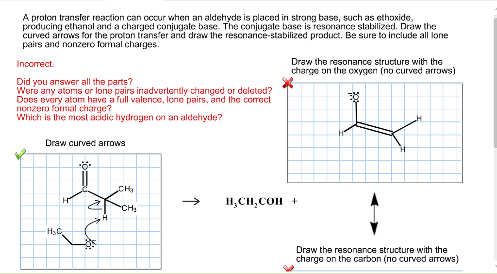 Solved A proton transfer reaction can occur when an aldehyde | Chegg.com