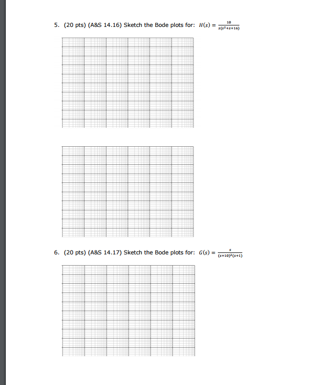 Solved Sketch the Bode plots for: H(s) = 10/s(s^2+s+16) 6. | Chegg.com Solved Sketch the Bode plots for: H(s) = 10/s(s^2+s+16) 6. | Chegg.com