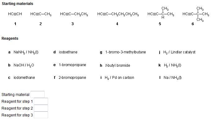 Solved Starting materials Reagents Starting material | Chegg.com