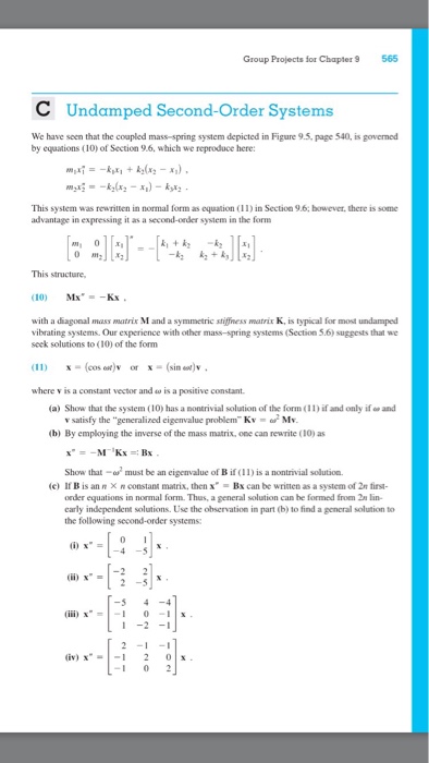 Undamped Second-Order Systems We have seen that the | Chegg.com