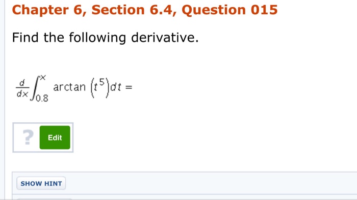 Solved Find the following derivative. d/dx integral_0.8^x | Chegg.com