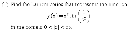 Solved Find the Laurent series that represents the function | Chegg.com