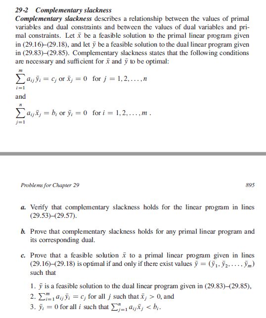Solved mentary slackness Complementary slackness describes a | Chegg.com