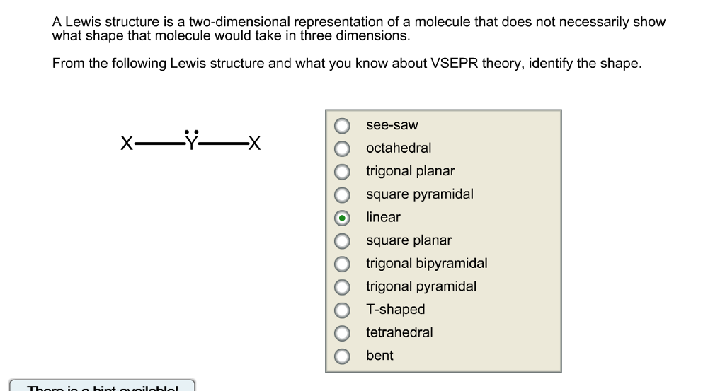 Solved A Lewis structure is a two-dimensional representation | Chegg.com