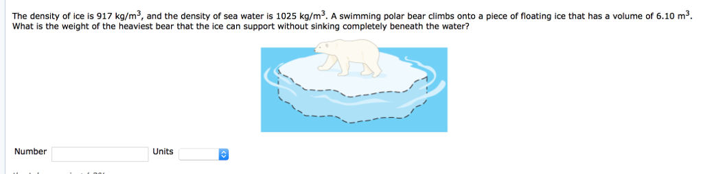 Solved The density of ice is 917 kg/m3, and the density of | Chegg.com