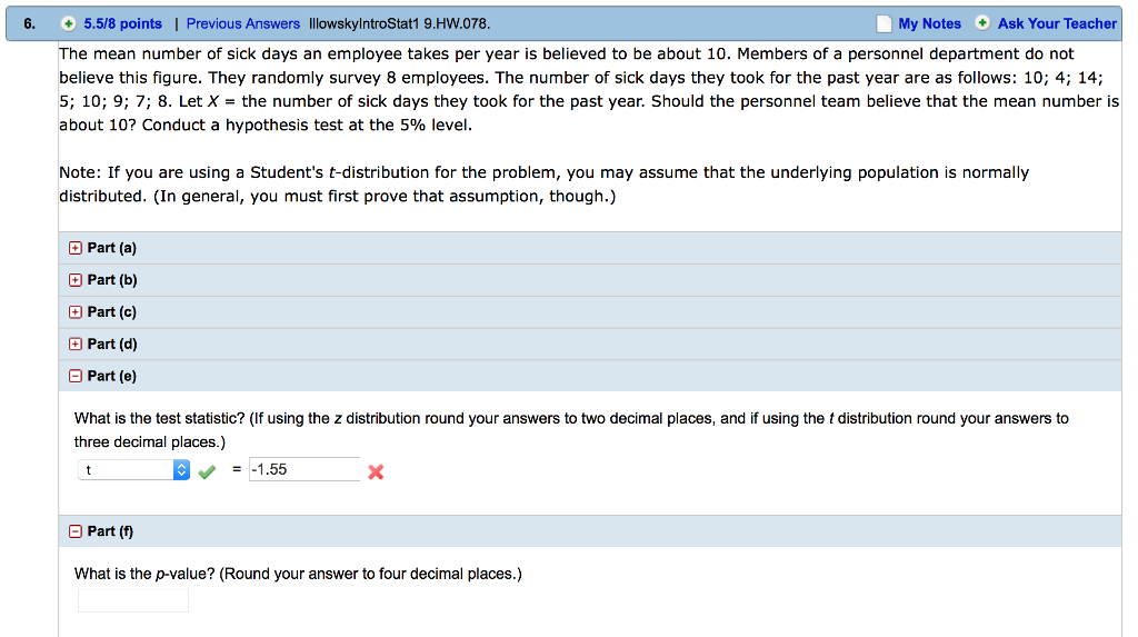 Solved o 6. 5.5/8 points l Previous Answers | Chegg.com Solved o 6. 5.5/8 points l Previous Answers | Chegg.com
