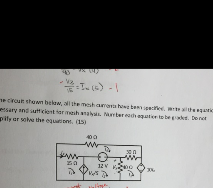 Solved The circuit shown below, all the mesh currents have | Chegg.com