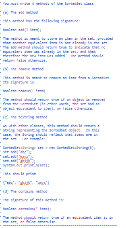 Solved JAVA Need help with remove and contains. If you need | Chegg.com