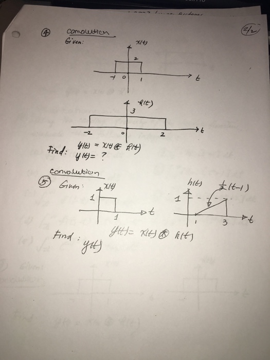 Solved Given: Find: y(t) = x(t) h(t) y(t) = ? Convolution | Chegg.com