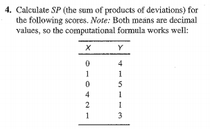 Solved 4. Calculate SP (the sum of products of deviations) | Chegg.com