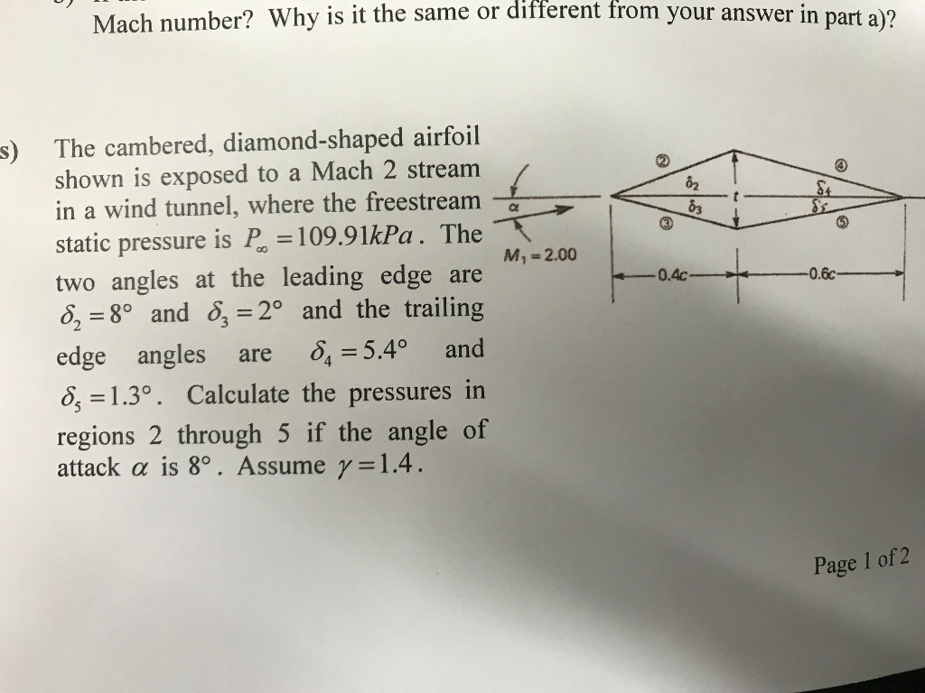 Solved Mach number? Why is it the same or different from | Chegg.com