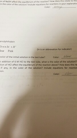 Solved phenolphthalein is the indicator | Chegg.com