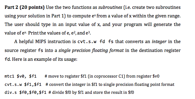 Use the two functions as subroutines (i.e. create two | Chegg.com