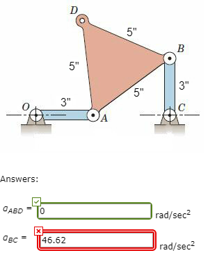 Solved The triangular plate ABD has a clockwise angular | Chegg.com