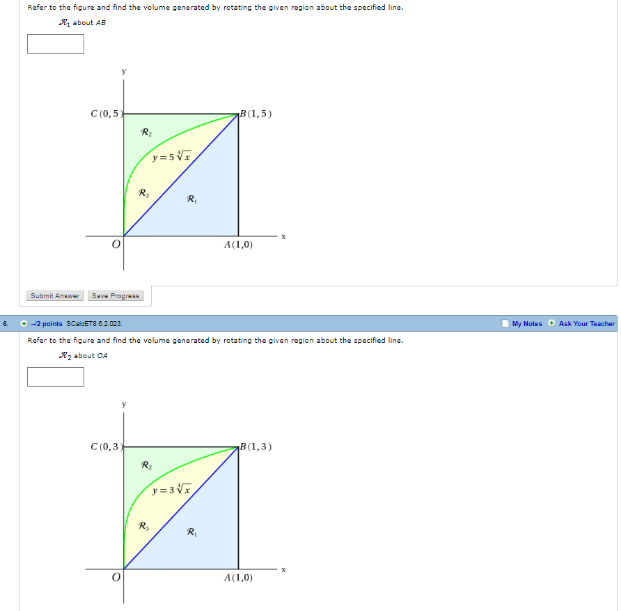 Solved Refer to the figure and find the volume generated by | Chegg.com