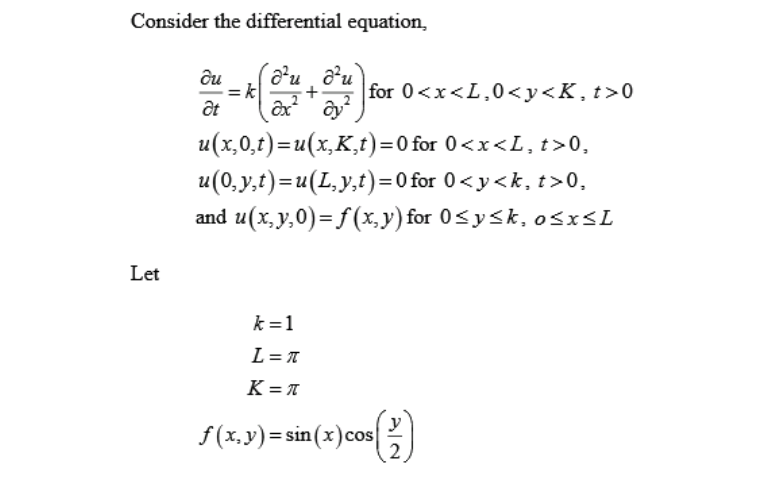 Solved I need to plot the solution of this heat equation | Chegg.com