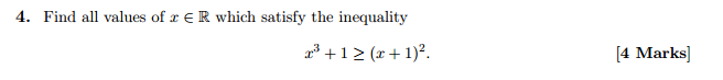 Solved 4. Find all values of x element R which satisfy the | Chegg.com