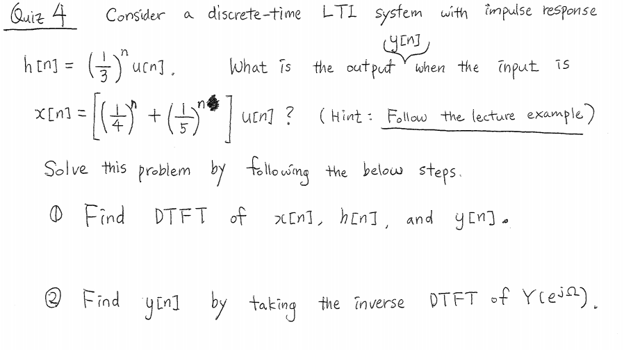 Solved Consider a discrete-time LTI system with impulse | Chegg.com
