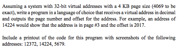 Solved Assuming a system with 32-bit virtual addresses with | Chegg.com