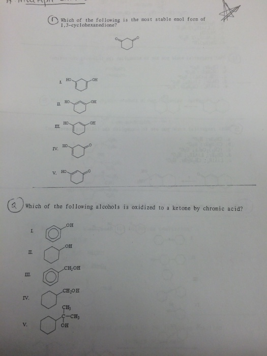 Solved Which of the following is the most stable enol form | Chegg.com